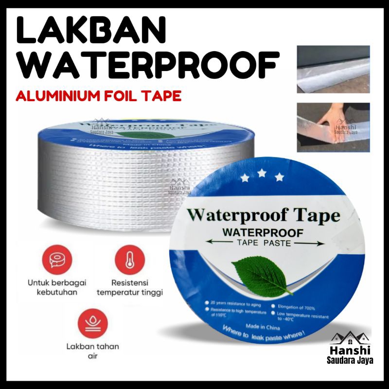 Jual Lakban Anti Bocor Aluminium Foil Waterproof Tape Tahan Air Dan Suhu Tinggi | Shopee Indonesia