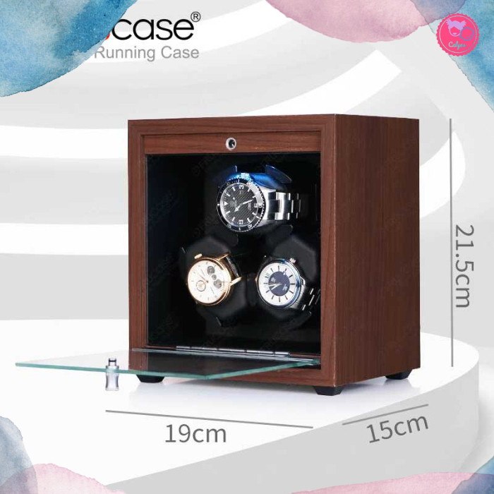 Jual Kotak Display Jam Tangan Putar Mechanical Automatic Winding Watch ...