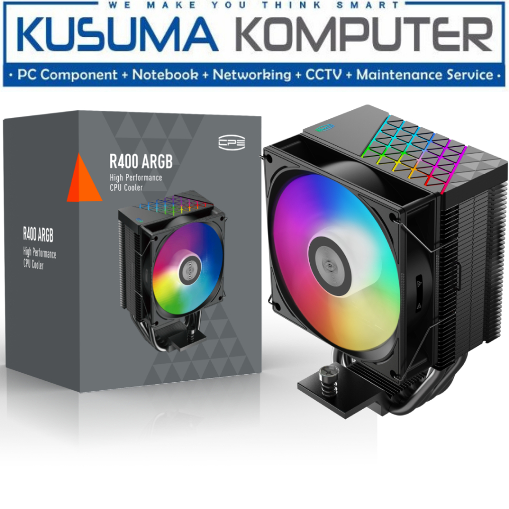 Jual PCCOOLER PC Cooler R400 ARGB Black CPU Cooler | Shopee Indonesia