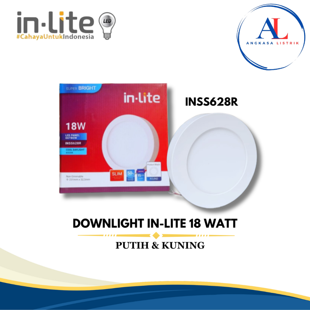 Jual LAMPU DOWNLIGHT PLAFON LED INLITE OUTBOW 18W 18 WATT BULAT ...