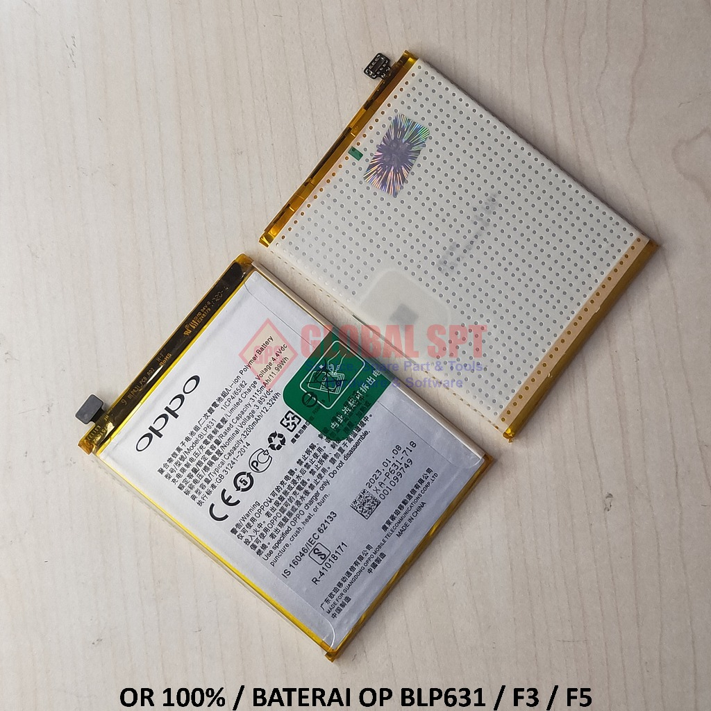 Jual KUALITAS OR / BATERAI OPPO BLP631 / F3 / F5 / BATRE / BATERE ...