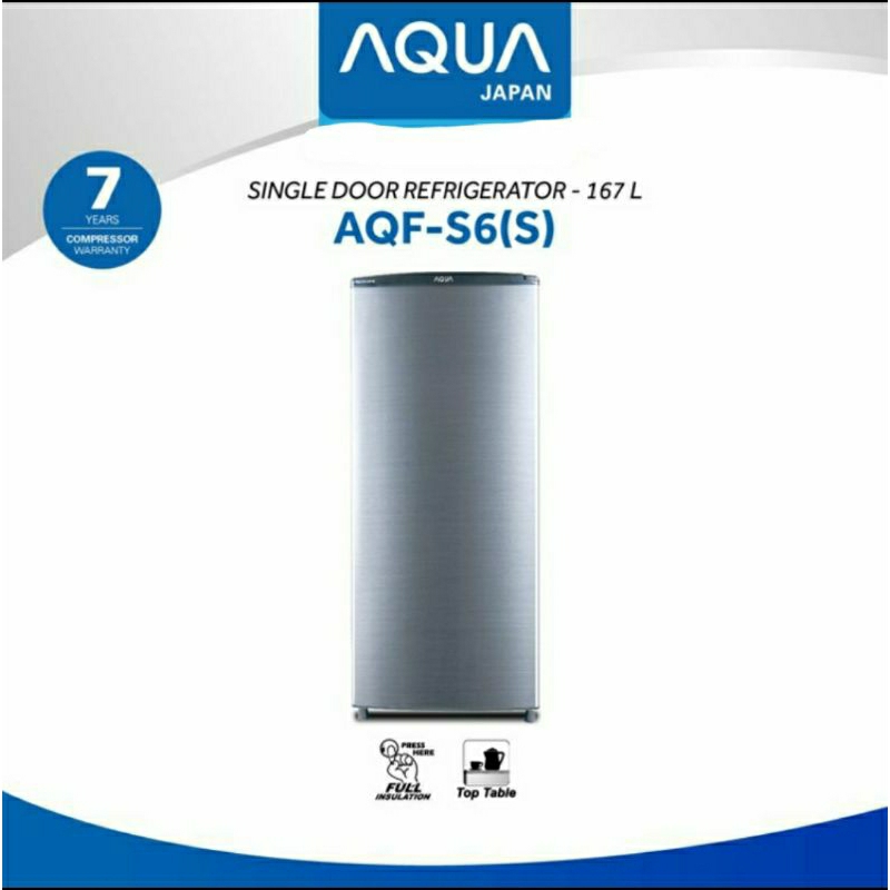 Jual Aqua AQF-S6 DS/S Standing Freezer 6 Rak Friezer Berdiri 167 L ...
