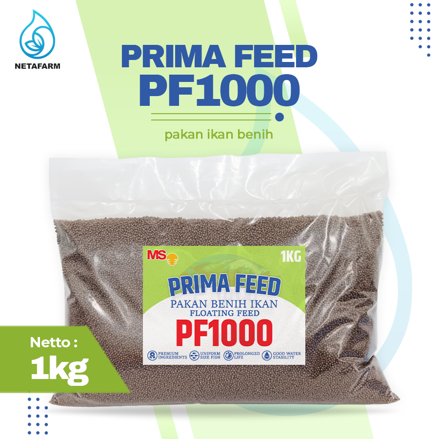 Jual Pakan Pelet Benih Ikan PRIMA FEED PF1000 - Repack 1kg | Shopee Indonesia