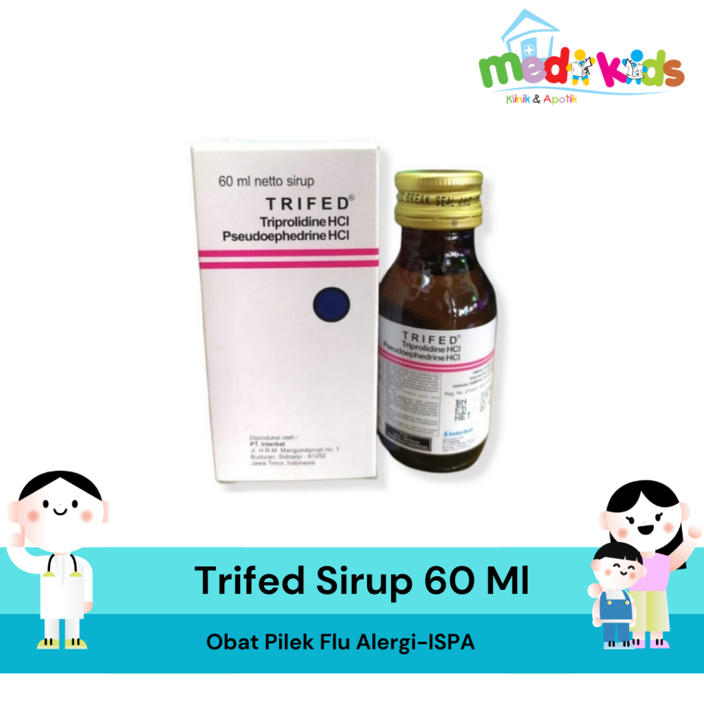 Jual Trifed Sirup 60ml Obat Pilek Flu Alergi ISPA | Shopee Indonesia