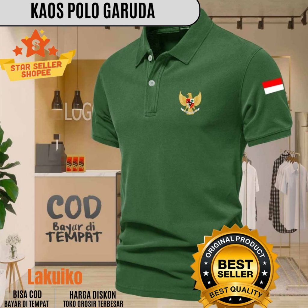 Jual Tshirt Kaos Polo GARUDA INDONESIA Lengan Pendek - Kaos Garuda ...