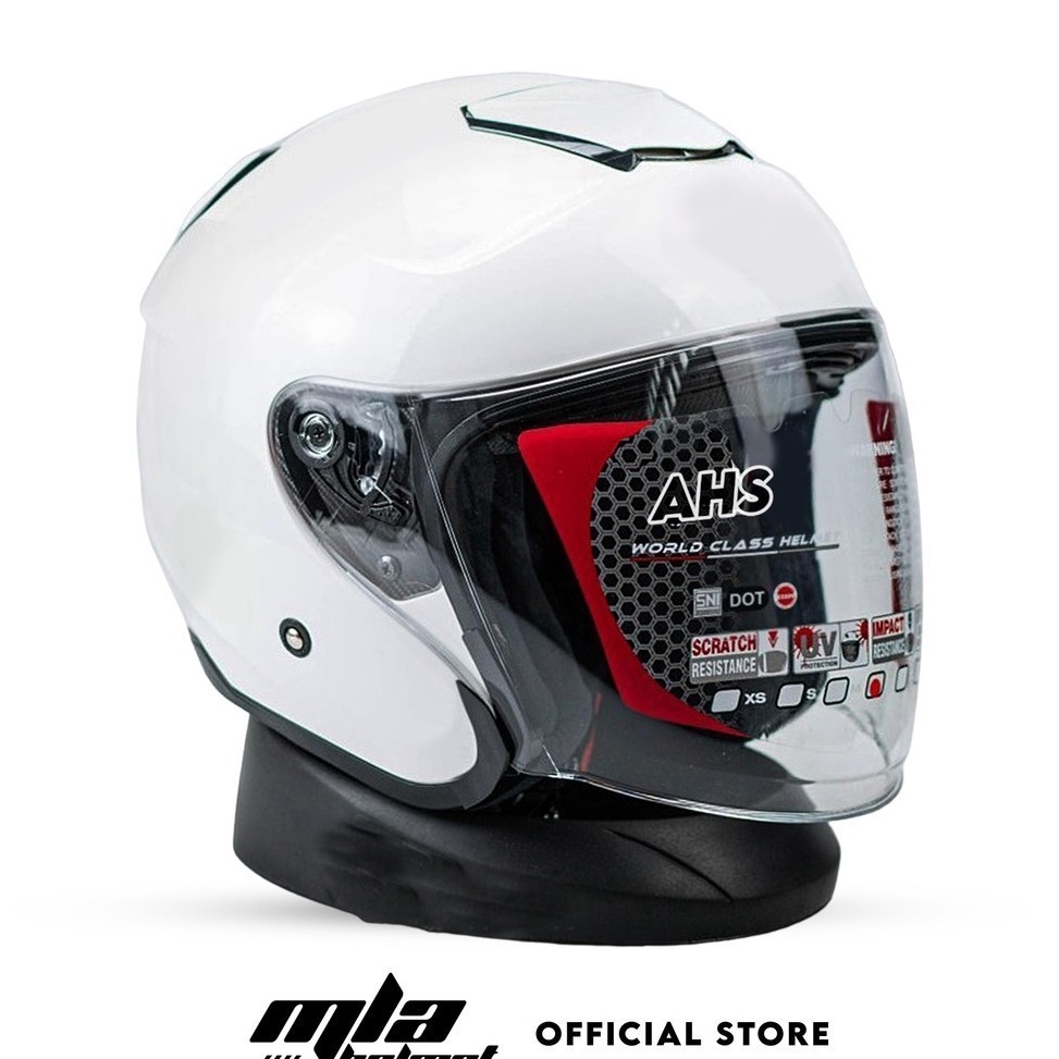 Jual Helm MLA Kyoto Putih Kaca Bening SNI e R3Y8 | Shopee Indonesia