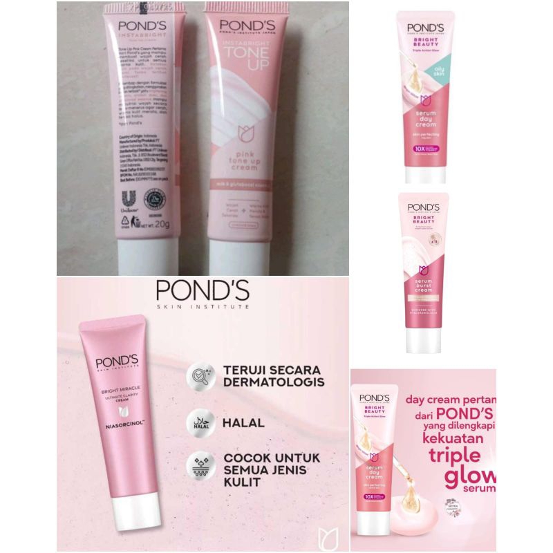 Jual Ponds Instabright ToneUp dan yg lainnya 20gr (TANPA DUS EXP 07 2025) | Shopee Indonesia