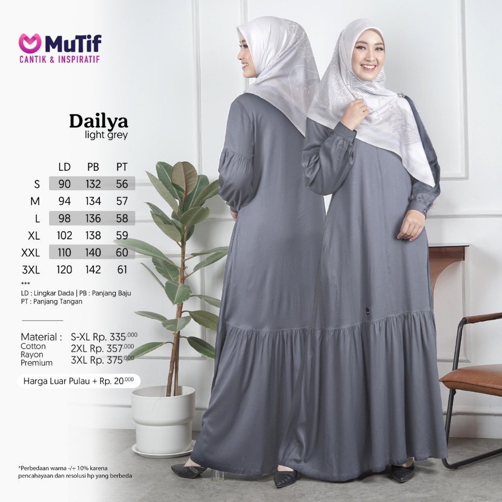 Jual Gamis MUTIF DAILYA Terbaru Baju Wanita Dress Muslim Katun Premium ...