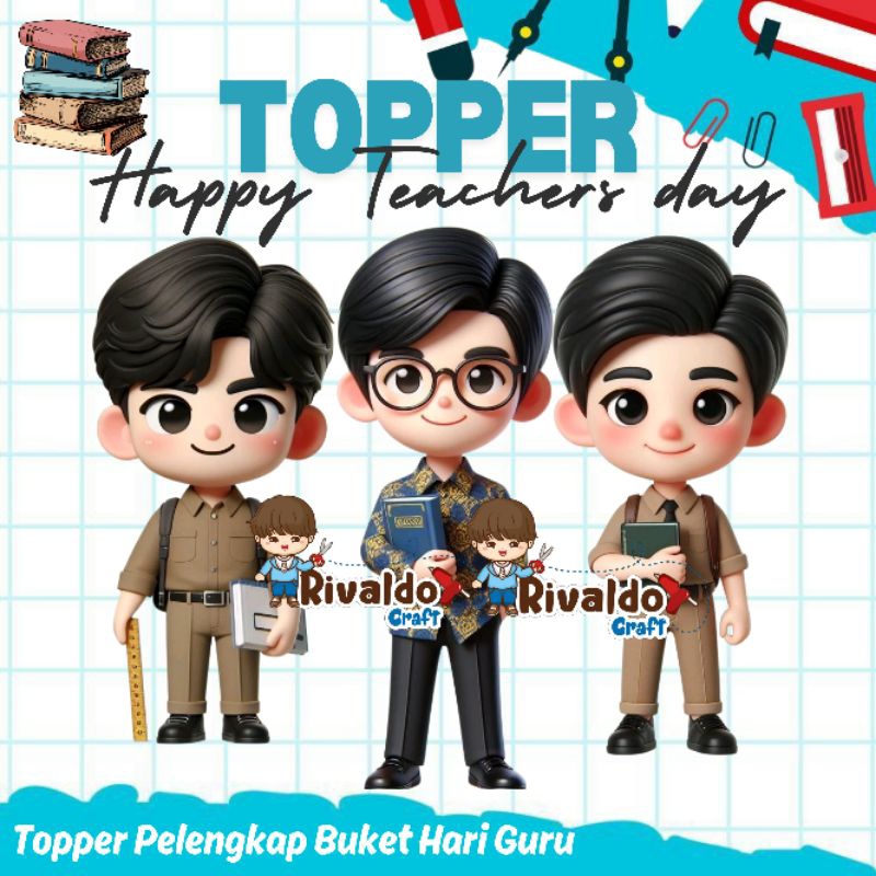 Jual Topper Buket Hari Guru versi guru laki-laki | Shopee Indonesia