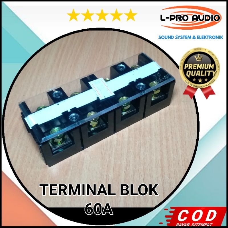 Jual Terminal blok 4 pin 60A mounting listrik 4pin 60 Amper | Shopee Indonesia