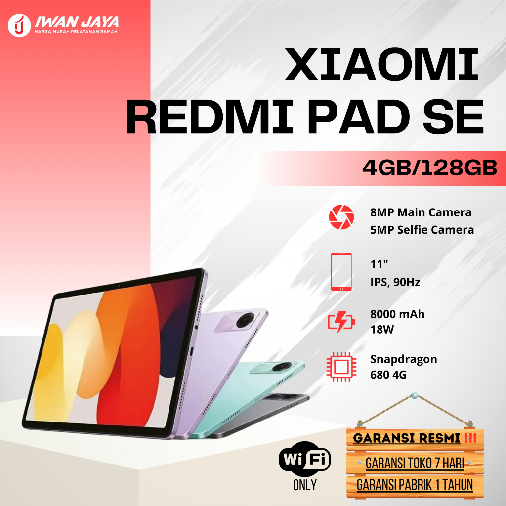 Jual Redmi Pad SE 11 Inch 4GB 128GB WI-FI Only - Garansi Resmi | Shopee ...