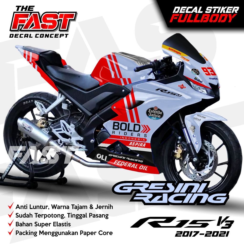 Jual Decal R15 V3 Marquez Full Body Stiker R15 V3 Full Body Dekal R15 ...