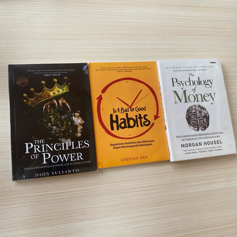 Jual Paket 3 Buku The Principles Of Power | Is Bad Good Habits | The ...