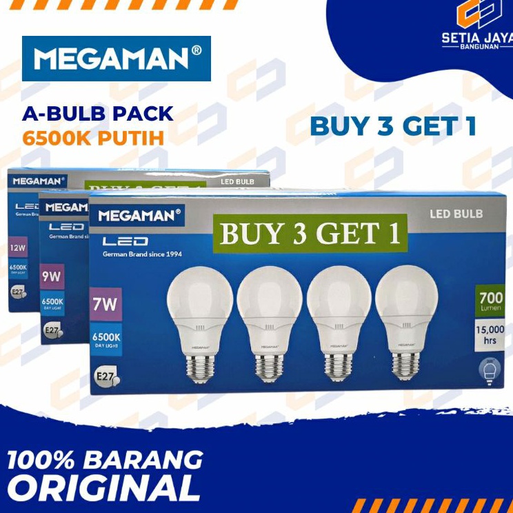 Jual Best Lampu Bohlam Led Pack Putih Megaman Megamen ABulb 7 9 12 Watt | Shopee Indonesia