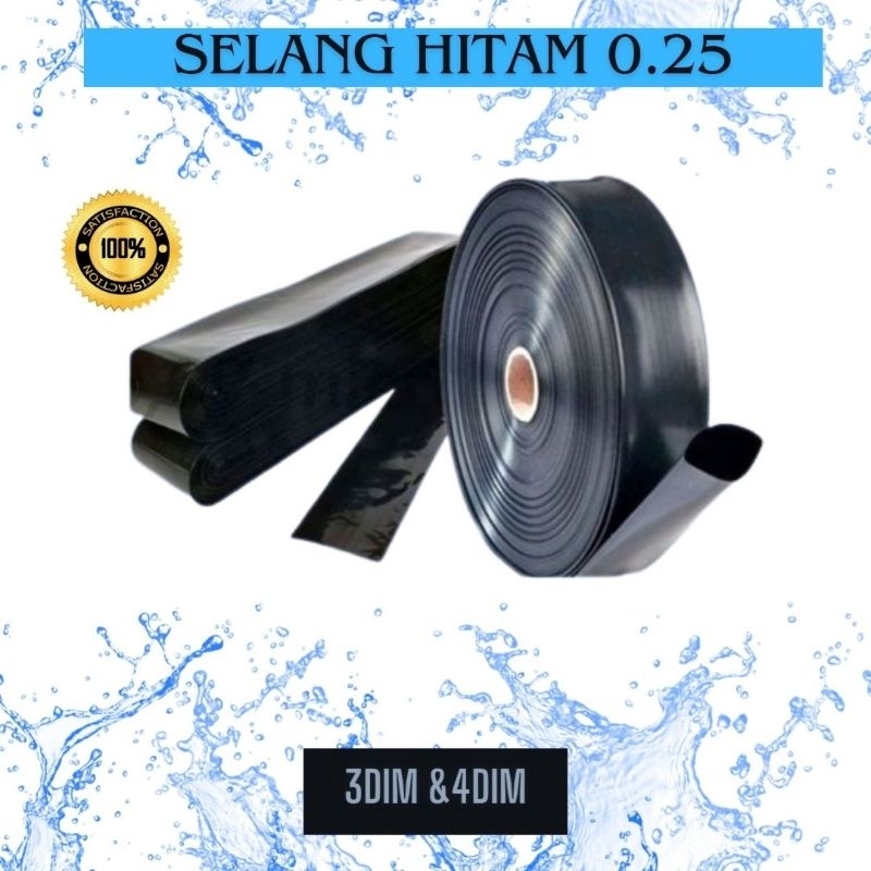 Jual Selang Plastik hitam Irigasi Diesel 3 dim (15 cm) 4dim(20cm) Tebal 25 micron Panjang 50 ...