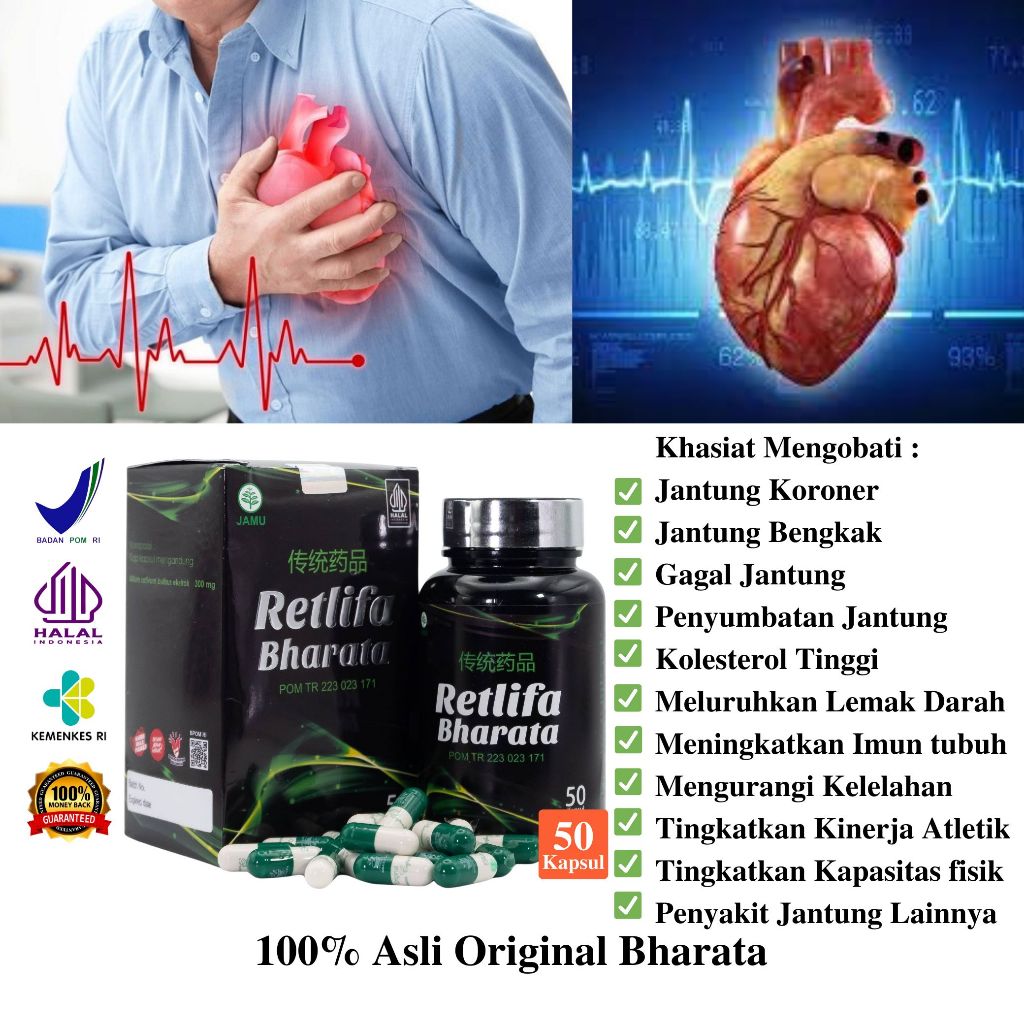 Jual Obat Penyakit Jantung Ampuh RETLIFA BHARATA Original Obat Jantung ...