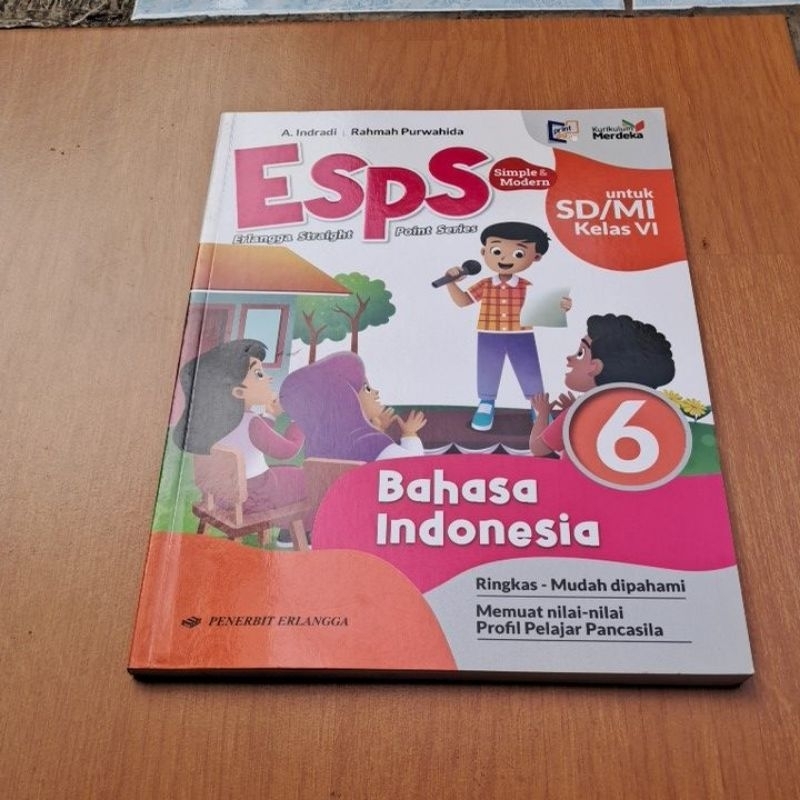 Jual Esps bahasa indonesia untuk SD kelas VI original kondisi buku baru penerbit erlangga ...