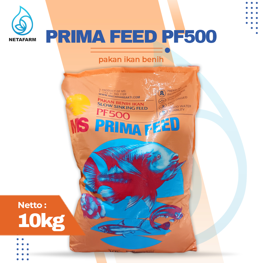 Jual Pakan Pelet Benih Ikan PRIMA FEED PF500 - 10kg | Shopee Indonesia