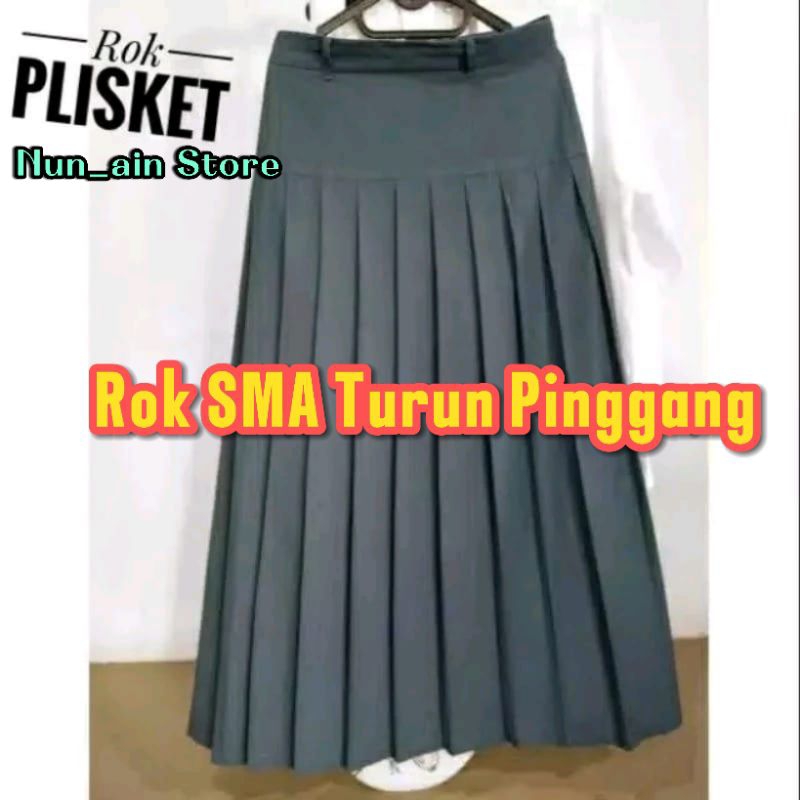 Jual ROK ABU SMA TURUN PINGGANG ROK PLISKET DONGKER | Shopee Indonesia