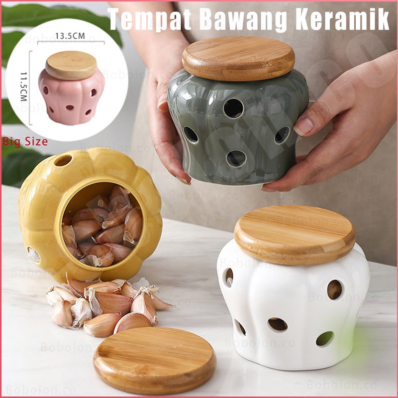 Jual Penyimpanan Bawang Keramik/Kotak Tempat Penyimpanan Bawang Putih ...