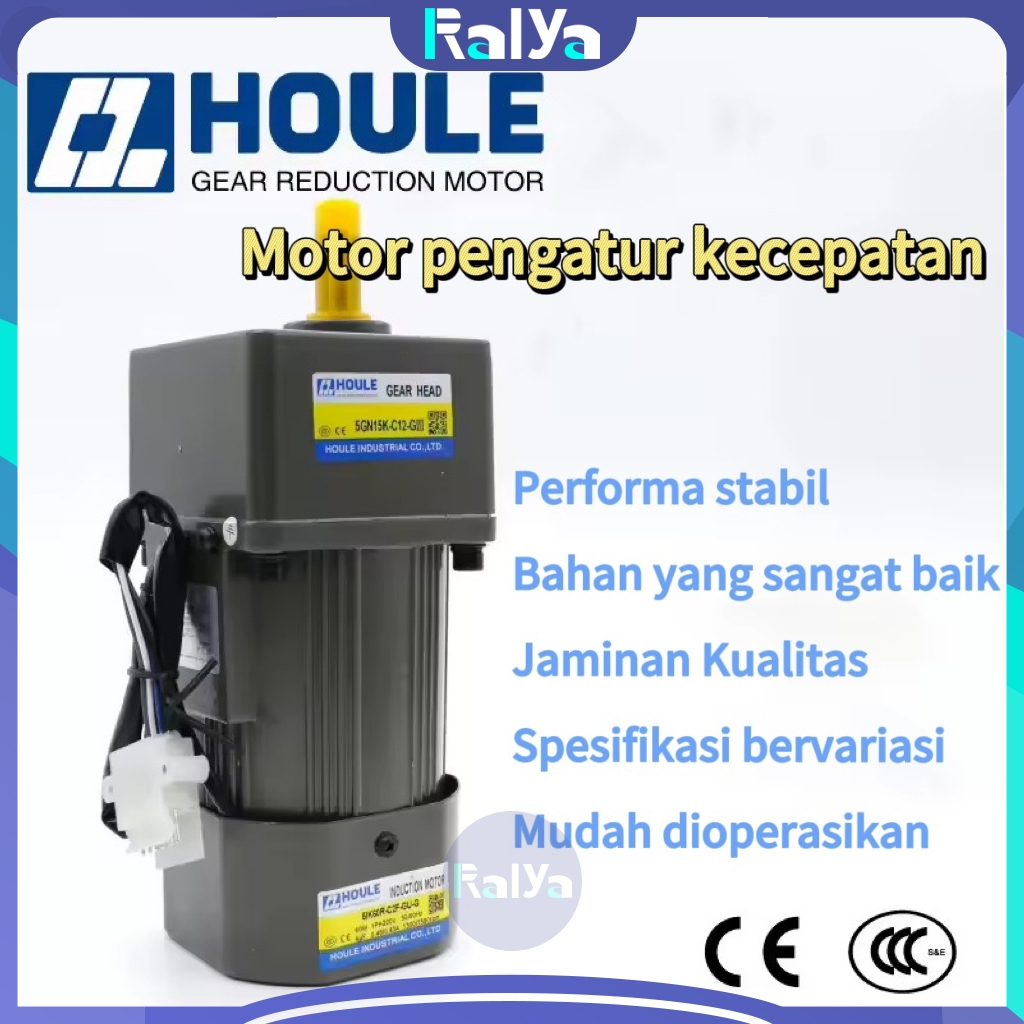 Jual Motor Speed Control Gearbox HOULE 25W 220V 1 Phase Gear Head ...