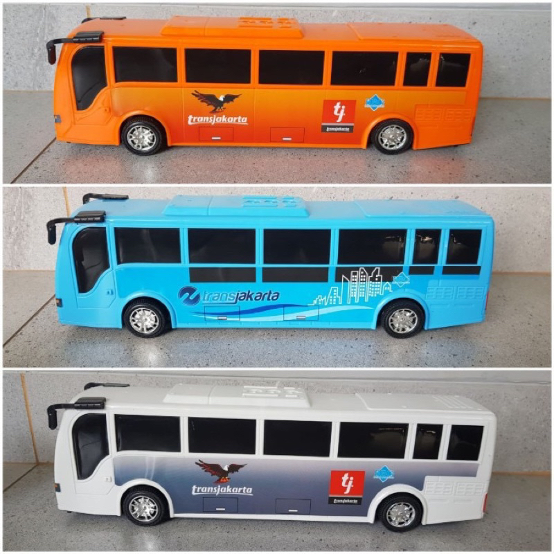 Jual mainan bus transjakarta |Bus Busway Tarik anak-anak RkC02041-1 ...