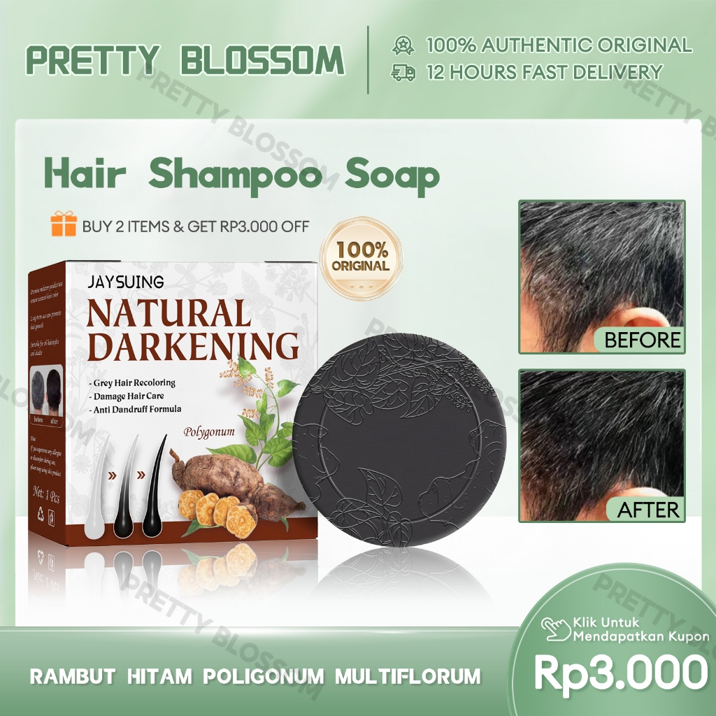 Jual Jaysuing Blackening Shampoo Uban 100g Sampo Penghitam Rambut Uban ...