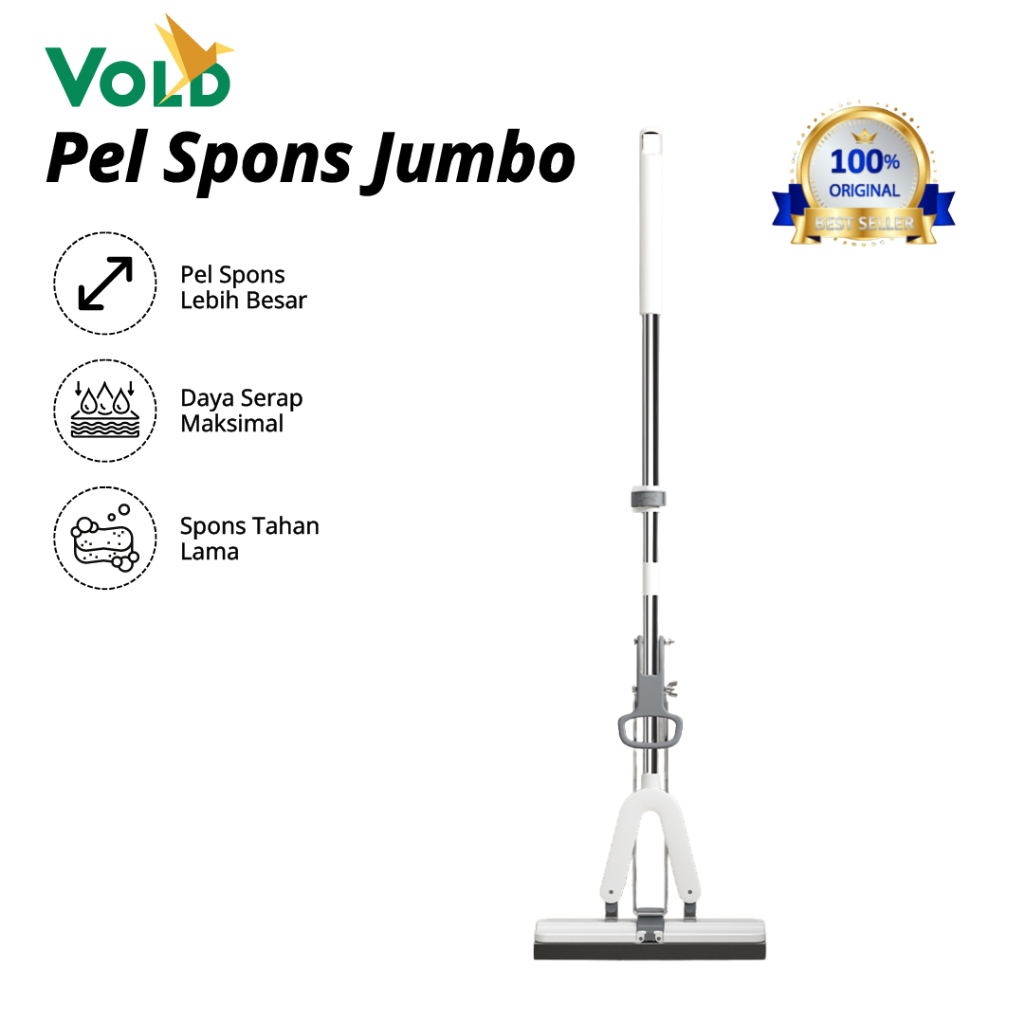 Jual VOLD Alat Pel Lantai Otomatis Busa Spons Persegi Dengan Peras ...
