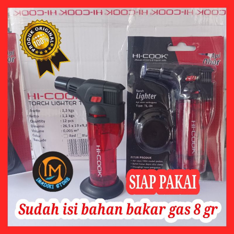 Jual Korek Api jet HI-COOK / korek api Jumbo Blow Torch Jet Gas Butane ...