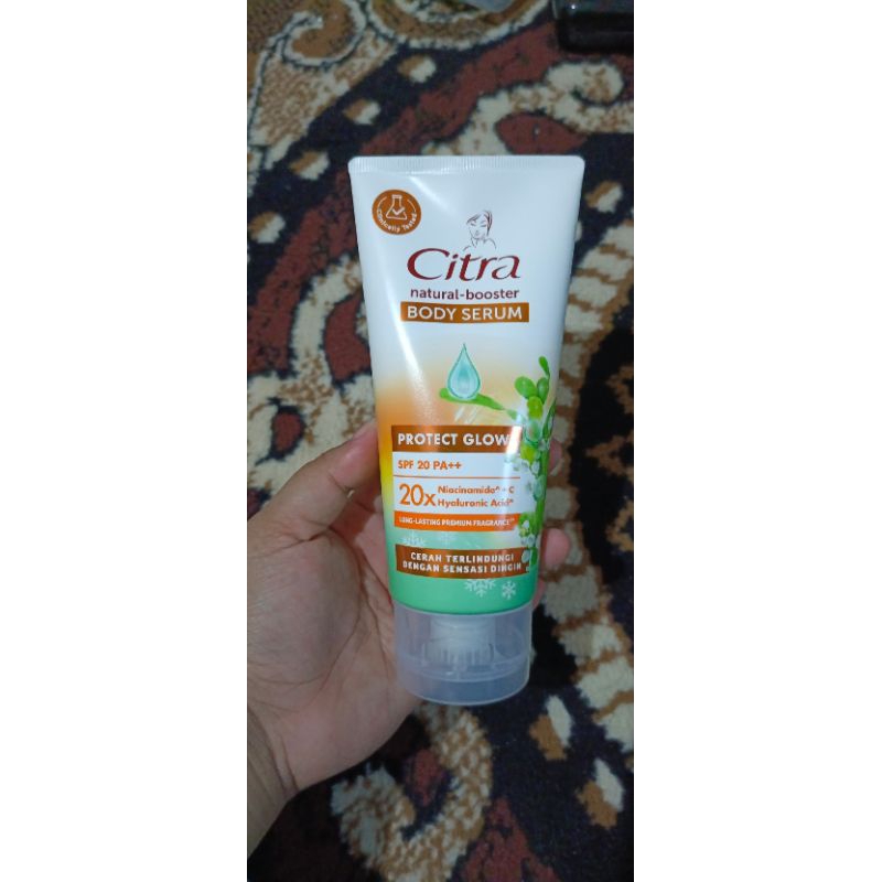 Jual citra natural booster protect glow spf 20 pa++ body serum 180ml ...