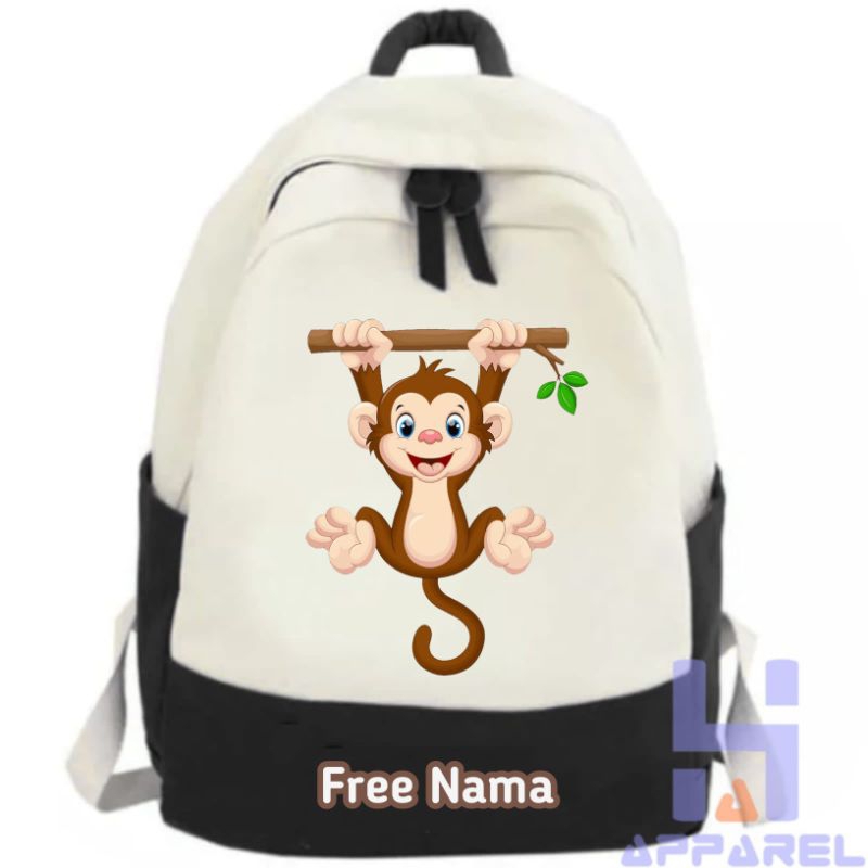 Jual TAS RANSEL ANAK MOTIF MONYET LUCU MONKEY | Shopee Indonesia