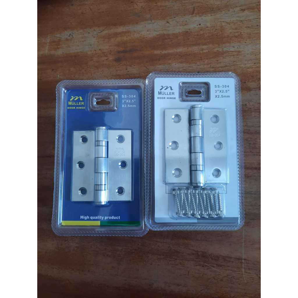 Jual [ 1 SET ] Engsel Stainless Steel MULLER SS-304 3" Inch | Shopee ...
