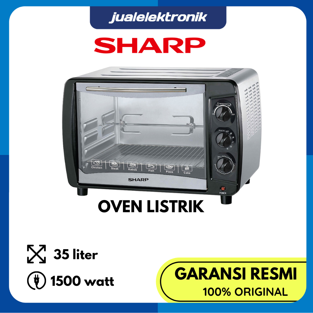 Jual Sharp EO35SL – Electric Oven Listrik Grill Toaster Roast 35 Liter ...
