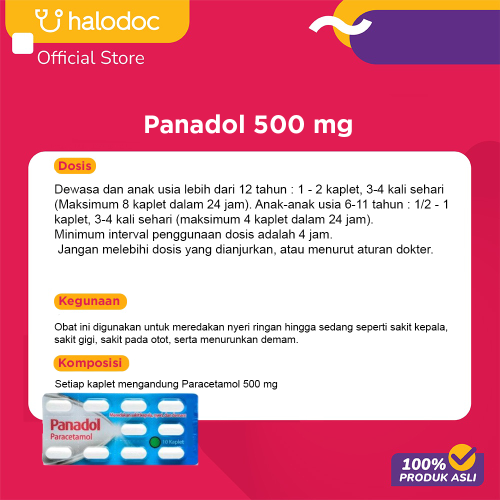 Jual Panadol 500 Mg 10 Kaplet | Shopee Indonesia