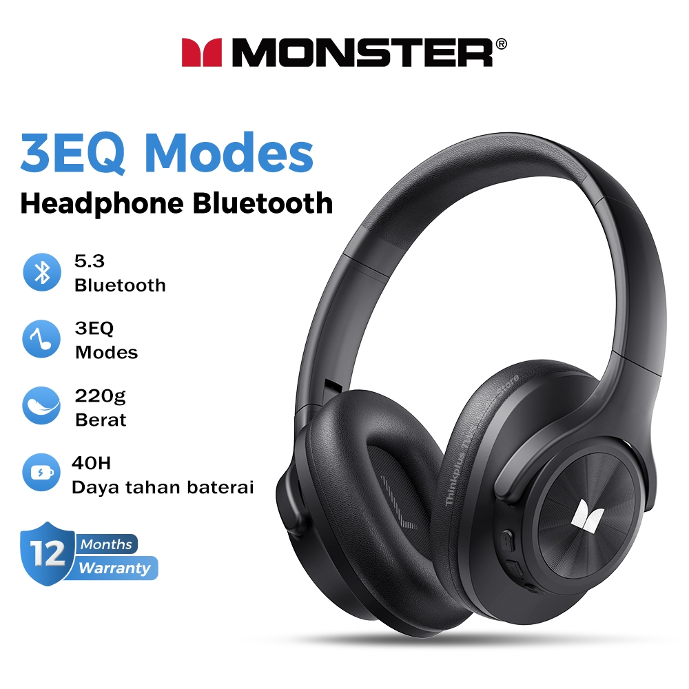 Jual Monster Headphone Bluetooth 5.3 Headset Gaming Pengurangan ...