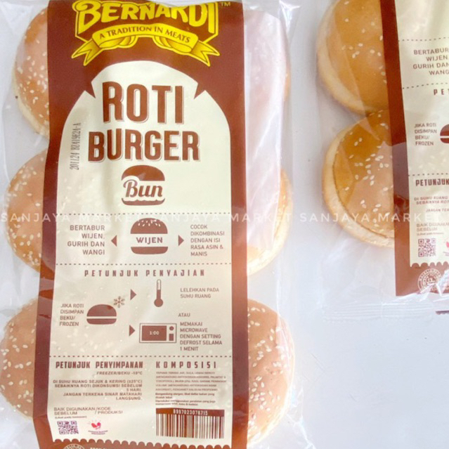 Jual ROTI BURGER BUN WIJEN BERNARDI ISI 6 BANDUNG 300 GR | Shopee Indonesia
