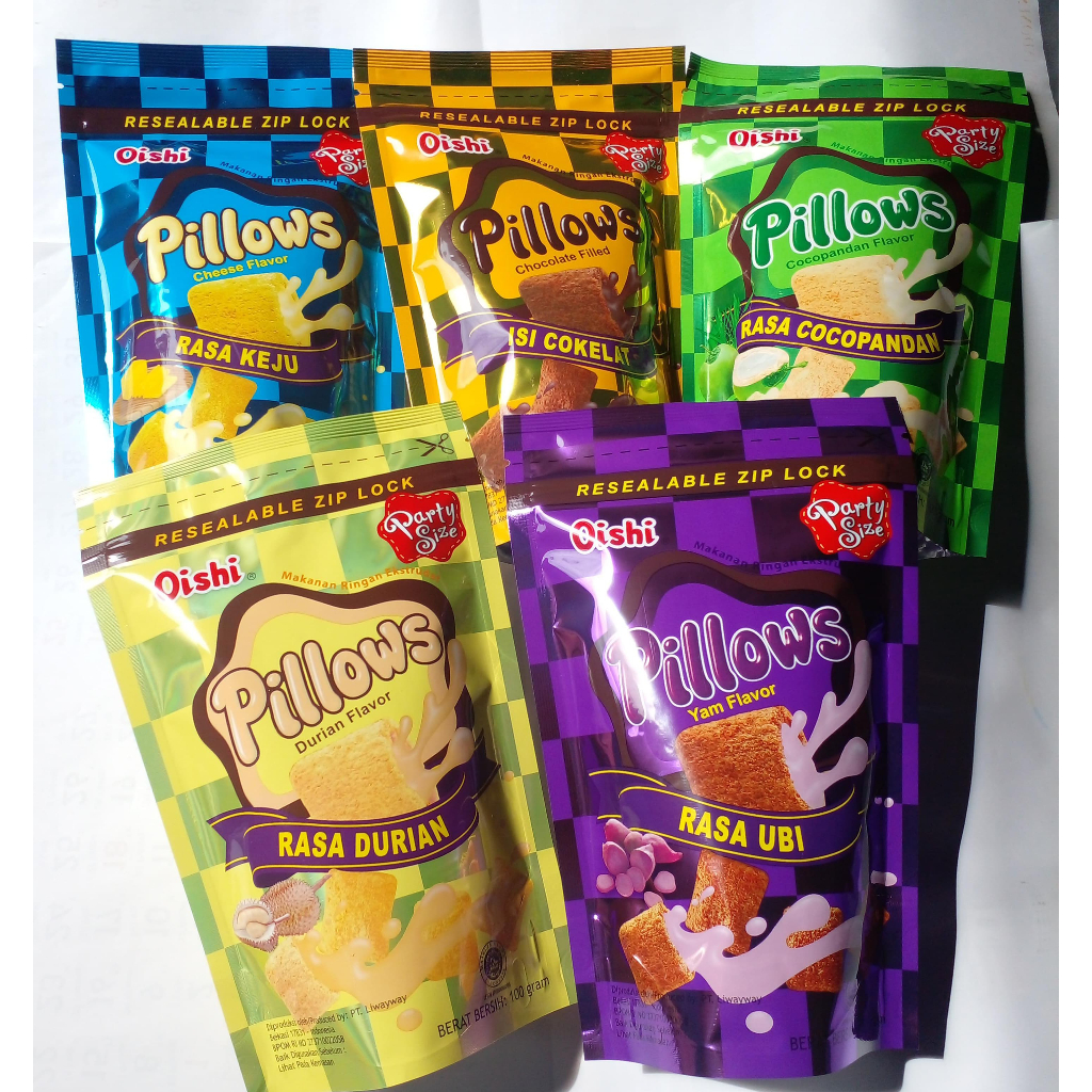 Jual OISHI Pillows 100 gr jajan camilan ringan snack | Shopee Indonesia