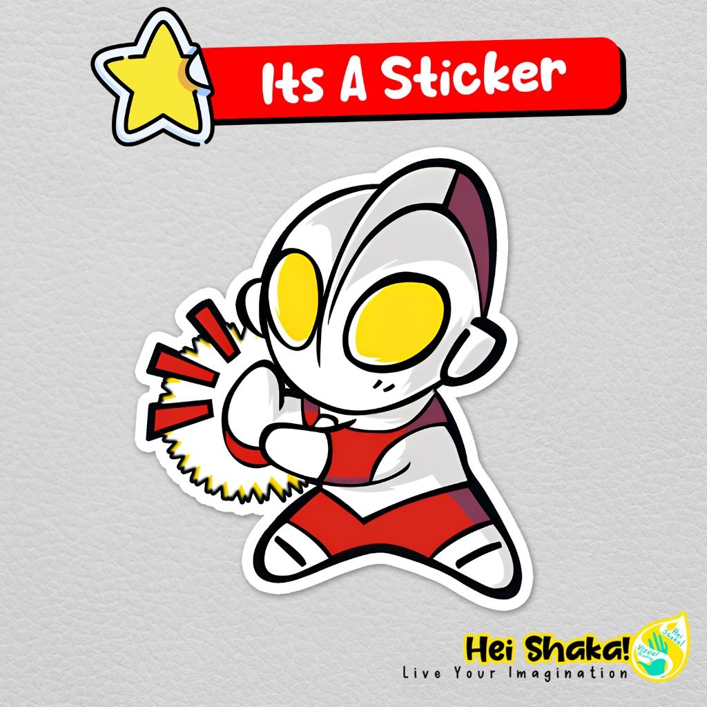 Jual Stiker Cute Chibi Ultraman Sticker Tokusatsu Bahan Vinyl Anti Air ...