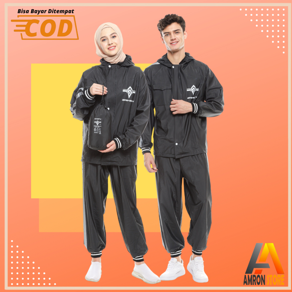 Jual Jas Hujan Mantel Pria Wanita Setelan Baju Celana Dewasa Tebal Lentur Tahan Lama Gaskeun ...