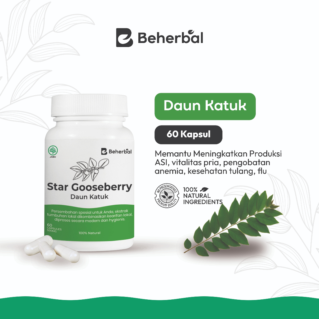 Jual Beherbal Ekstrak Kapsul Daun Katuk (Asi Boster Pelancar ASI Suplemen Kesehatan Untuk Ibu ...