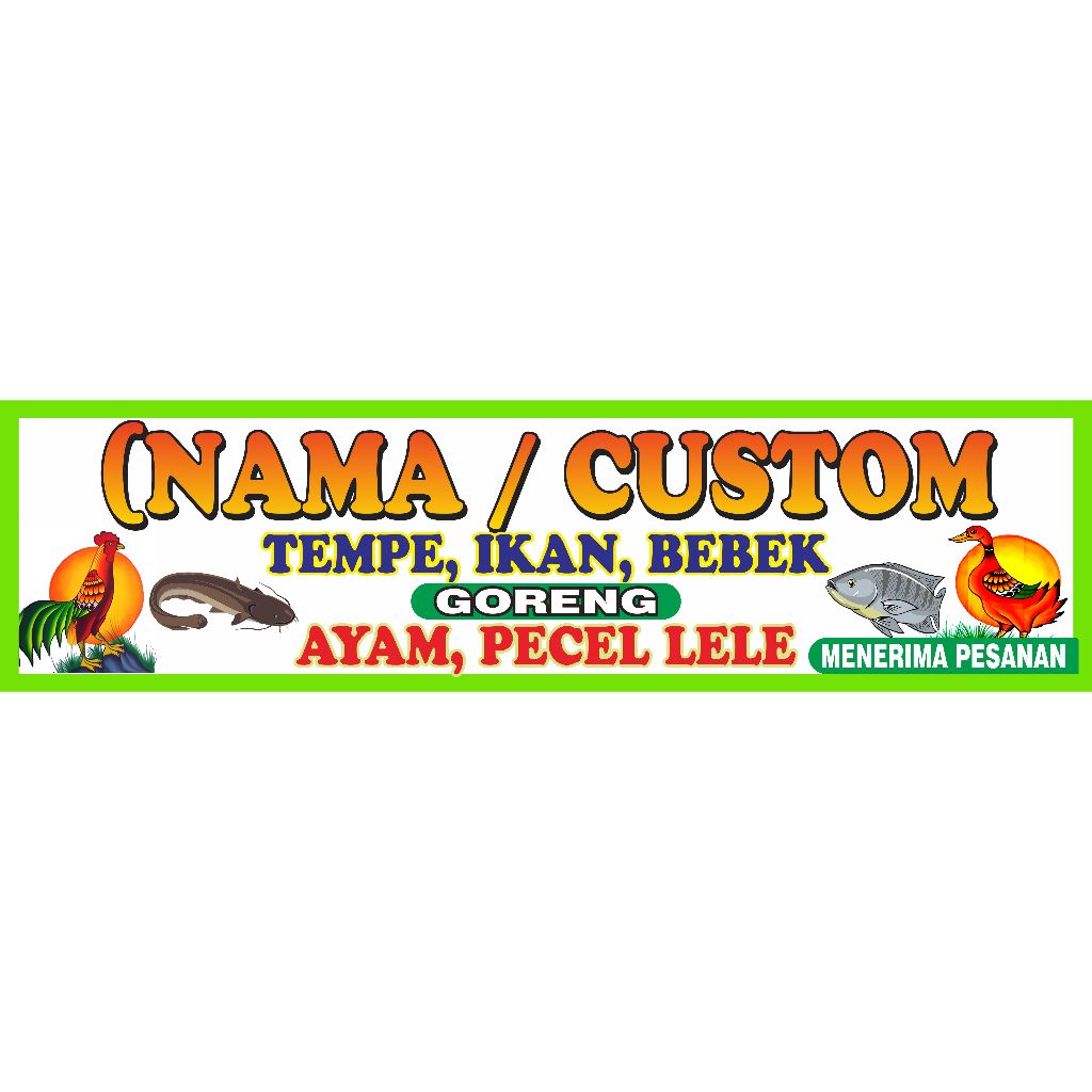 Jual SPANDUK / BANNER Pecel Lele / Warung / Nasi Goreng Flexy 280gram ...