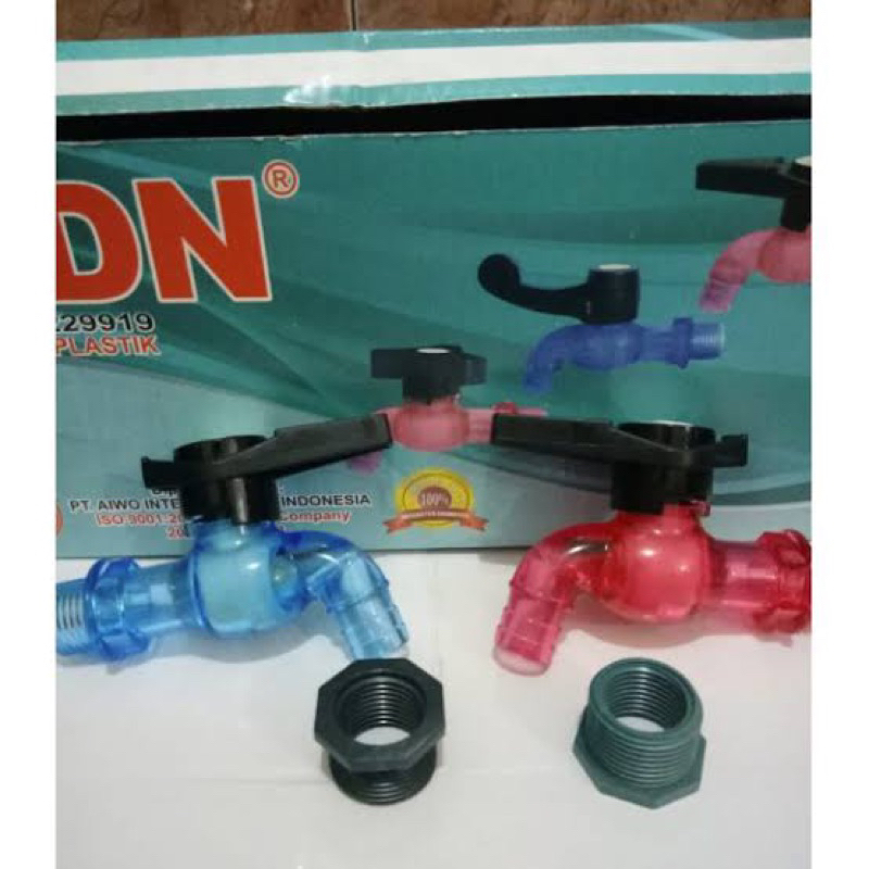 Jual Kran Taman PVC MDN 1/2” bisa 3/4” / kran air pvc MDN transparan ...