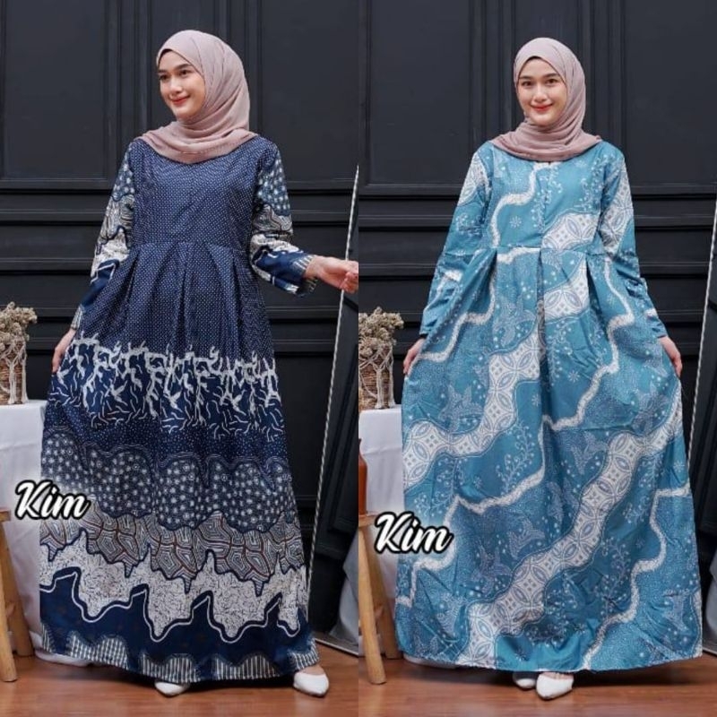 Jual gamis wanita terlaris batik couple - baju batik keluarga moderen ...