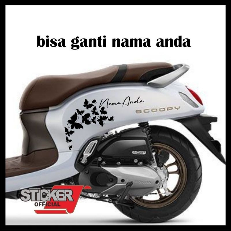 Jual Sticker scoopy nama bisa ganti | Shopee Indonesia