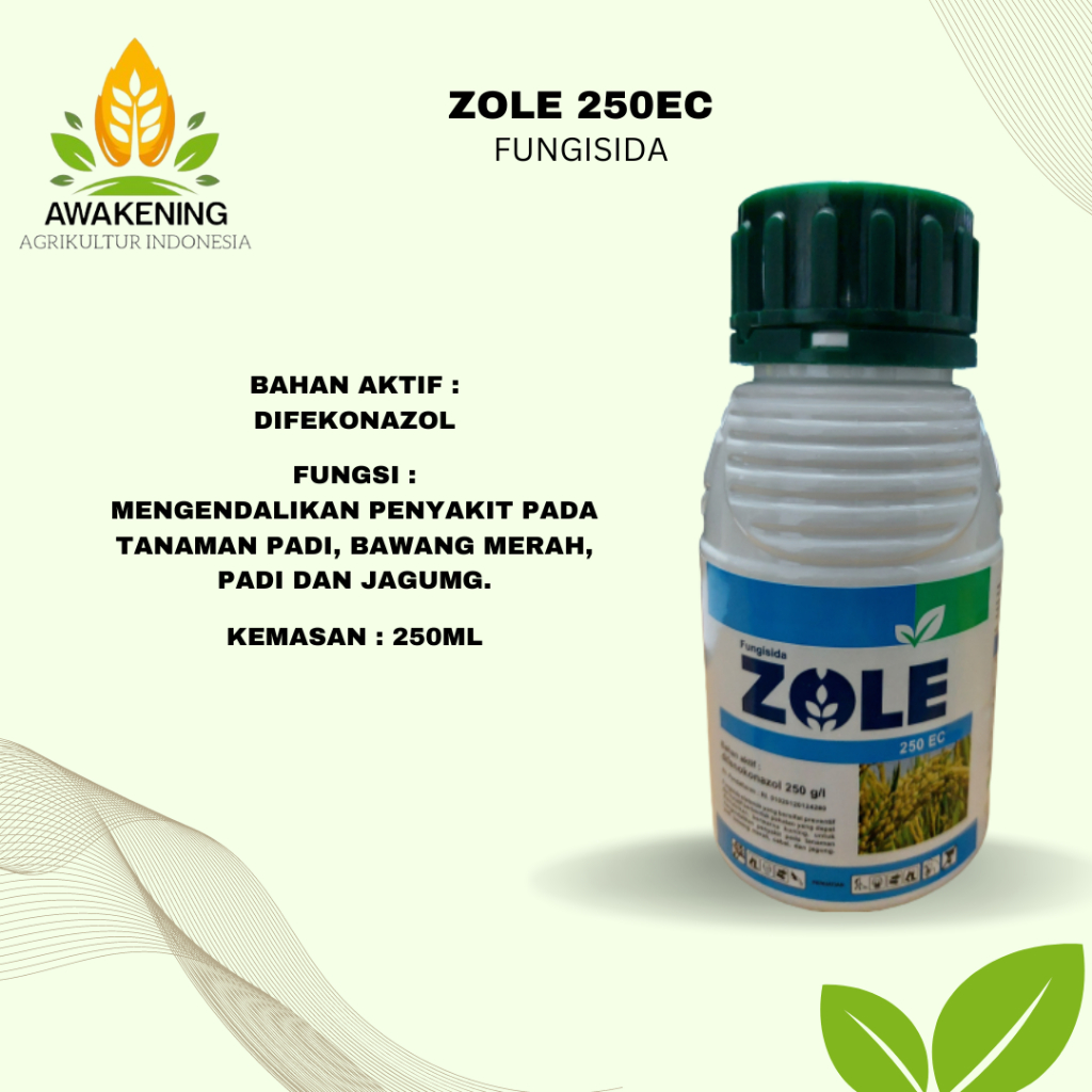 Jual ZOLE 250EC 250ML (DIFENOKONAZOL) Fungisida sistemik BONUS KAOS ...