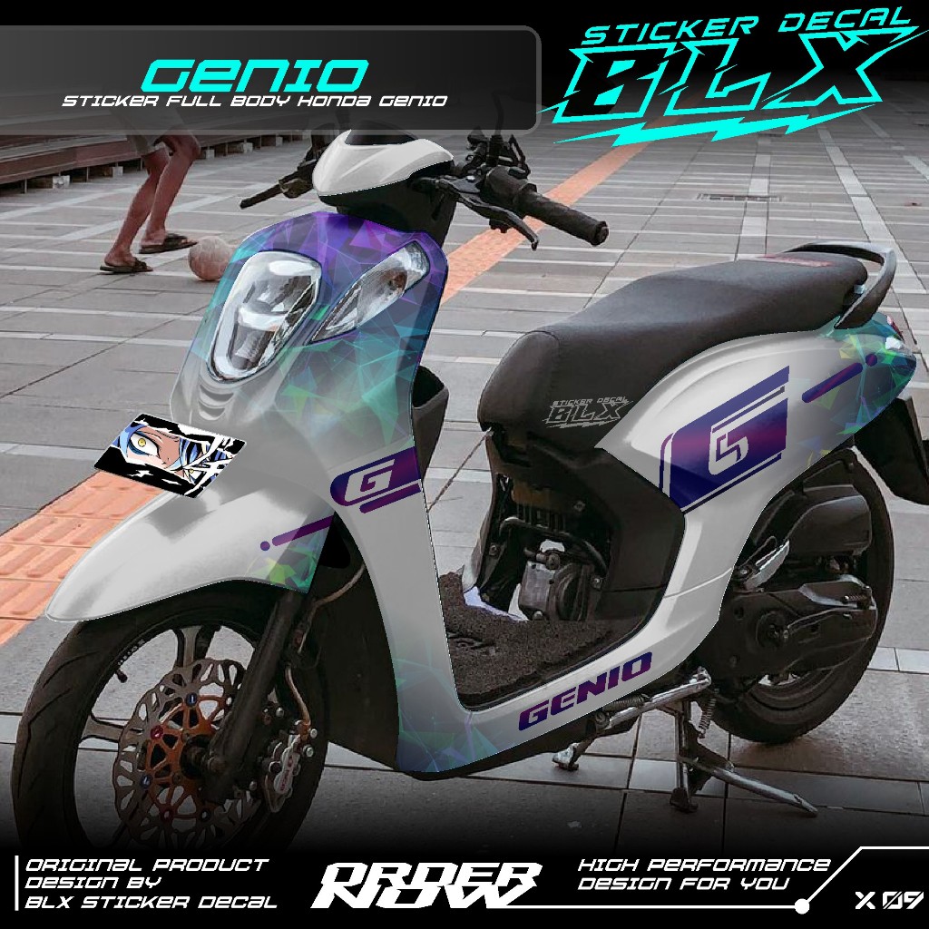 Jual Sticker Decal Genio Full Body Stiker Motor Honda Genio Motif ...