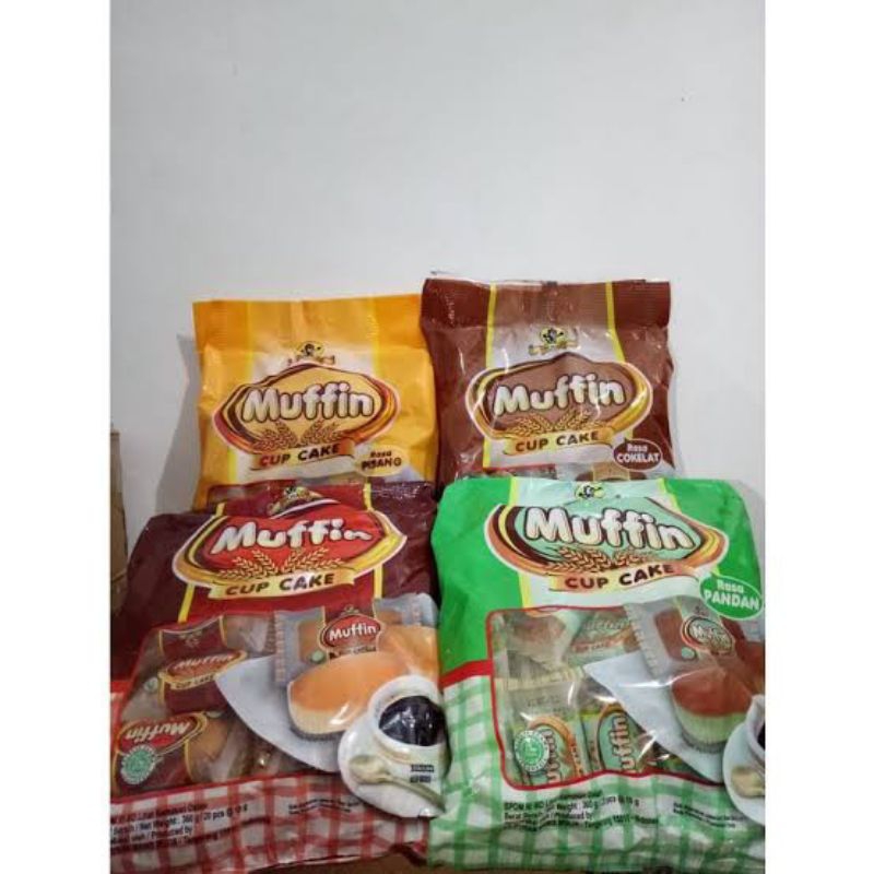 Jual pusan muffin cup cake isi 20pc (360gr) muffin rasa original ...