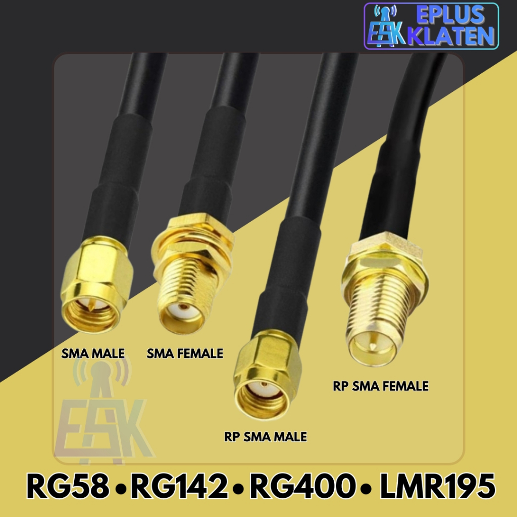 Jual Konektor RG58 Crimp RP SMA Male Female Connector LMR 195 RG142 ...