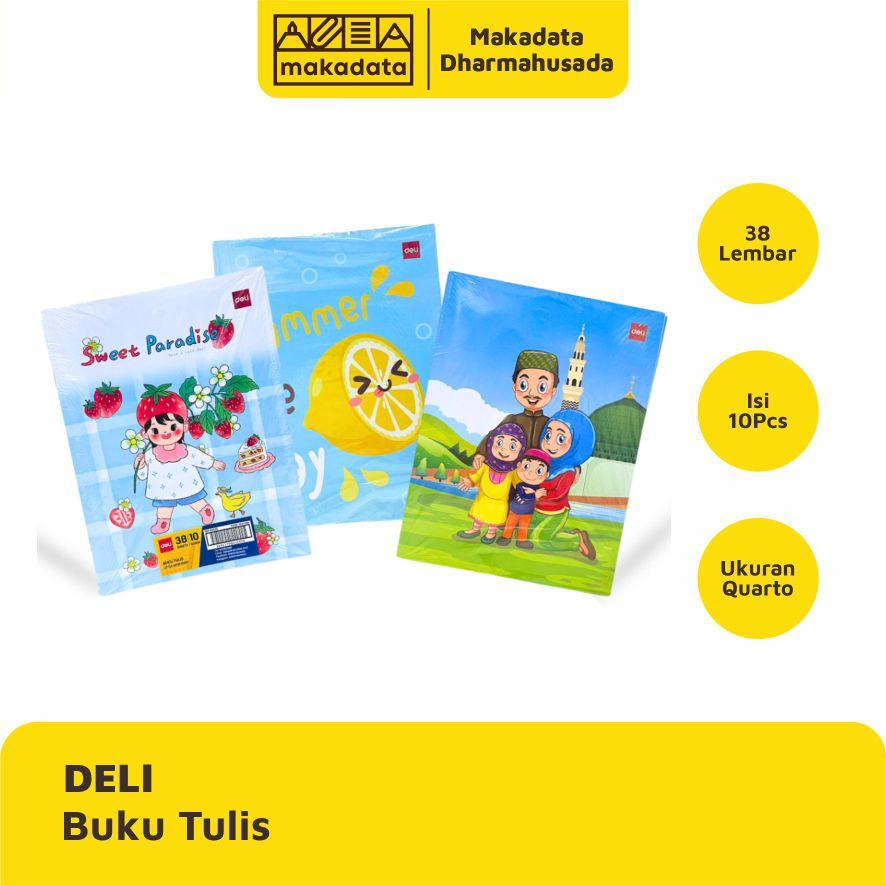 Jual BUKU TULIS DELI 38 LEMBAR ISI 10 PCS / PACK | Shopee Indonesia