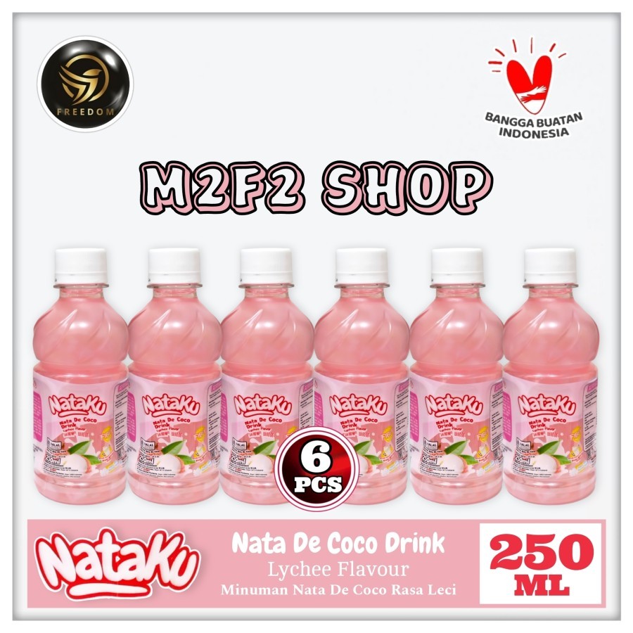 Jual Nataku Nata De Coco Drink Lychee Flavor | Rasa Leci Botol Pet - 250 ml (Kemasan 6 Pcs ...